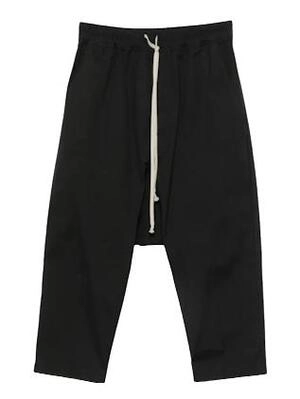 Rick Owens Drawstring Cropped Pants - Black