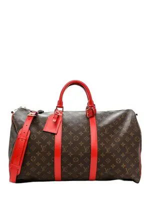 LOUIS VUITTON Louis Vuitton Monogram Keepall Bandouliere 50 Brown/red