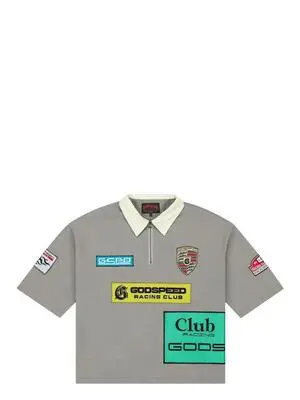 GODSPEED Grc Quarter Zip Short Sleeve Polo - Grey