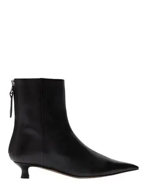 AeydĒ Zoe Pointed Toe Leather Ankle Boots - Black