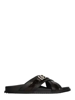 Dolce & Gabbana Animal-print Sandals - Black