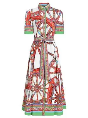 Dolce & Gabbana Carretto-print Poplin Dress - Multi