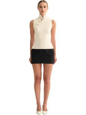 SAU LEE Rocco Mini Skirt - Black