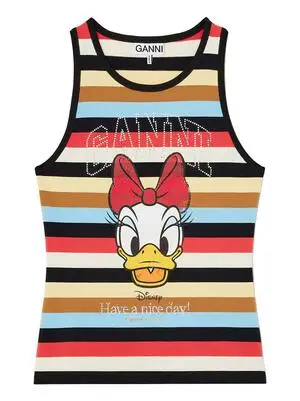 GANNI Sleeveless Tank Top With Daisy Duck Graphic - Mixed