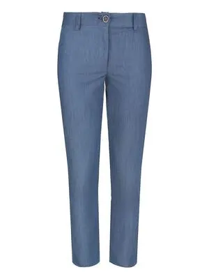 CONQUISTA Denim Style Cotton Pants - Blue