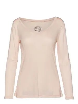 CONQUISTA Long Sleeve Micromodal-cashmere Top - Orange