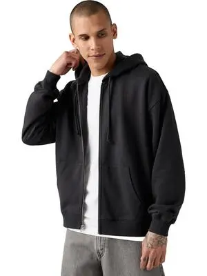 LEVI'S Boxy Full-zip Sweatshirt - Dark Phantom