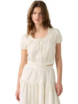LEVI'S Chiara Short-sleeve Blouse - Cloud Dancer
