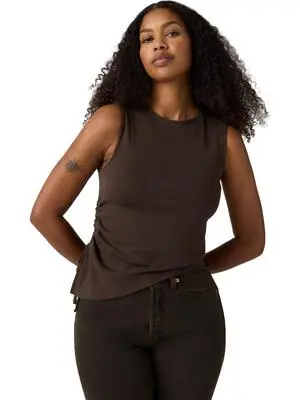 LEVI'S Alila Asymmetrical Sleeveless Top With Adjustable Tie Detail - Java