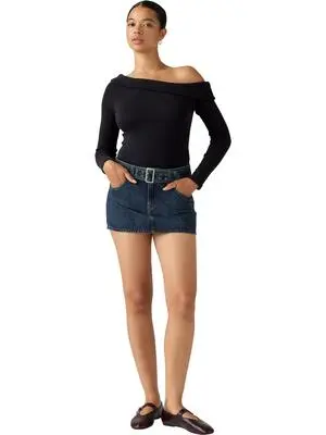 LEVI'S Belted Mini Skirt - Silver Lode