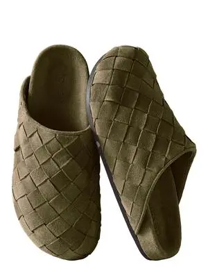 HAVEN WELL WITHIN Woven Suede Clogs - Grape Leaf