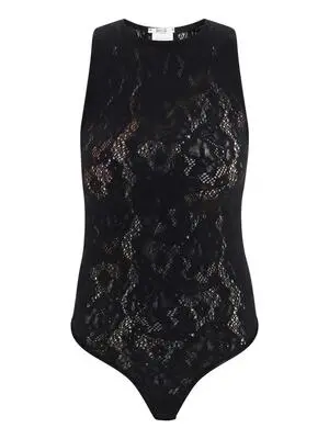 Wolford Wolford Infinite Rose Lace Bodysuit Black