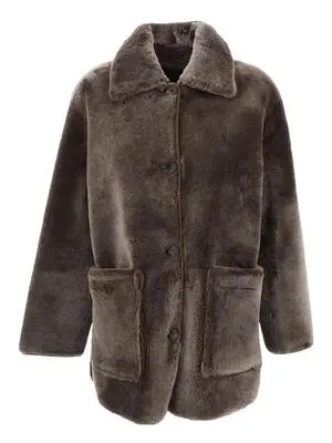 ARMA Long-sleeve Jacket With Nappa Leather Trim - Brown