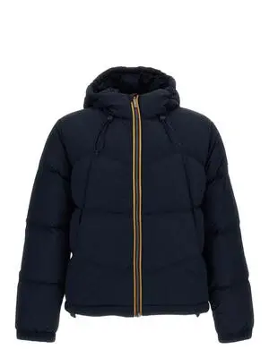 K-WAY Hooded Puffer Jacket - Blue