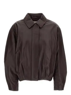 ARMA Long Sleeve Leather Jacket - Brown