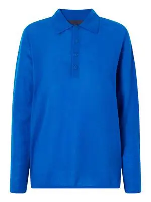 Tibi Wool-blend Knit Polo Sweater - Blue