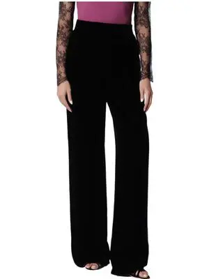Valentino Garavani Wide-leg Casual Pants With Pockets - Black