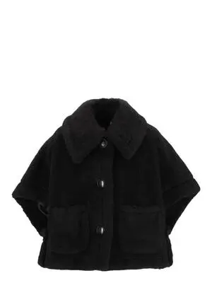 Max Mara Collared Cape - Black