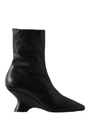Dries Van Noten Leather Ankle Boots - Black