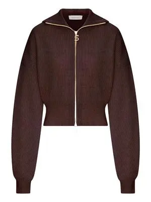 Sportmax Zip-up Ribbed-knit Cardigan - Red