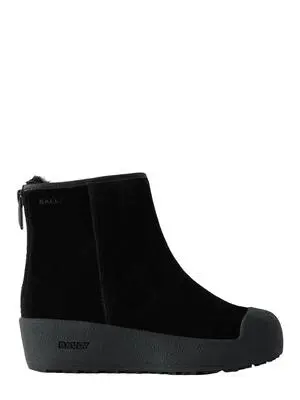 Bally 50mm Suede Boots With Shearling Lining - Black