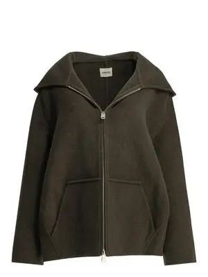 Khaite Hooded Zipper Jacket - Green
