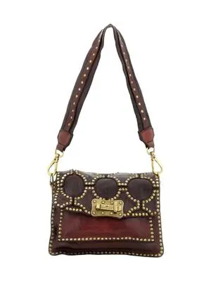 CAMPOMAGGI Studded Leather Shoulder Bag - Black