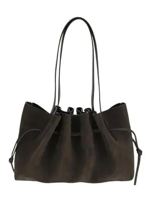 Yuzefi Scalloped-edge Shoulder Bag - Black