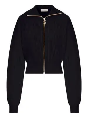 Sportmax Long-sleeve Hooded Knit Top - Black