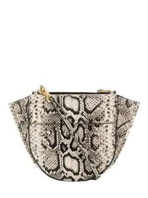 WANDLER Wandler Python Print Flap Shoulder Bag No
