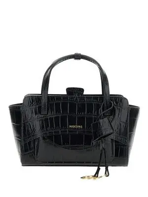 HIDESINS Top-handle Shoulder Bag With Detachable Strap - Black