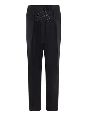 Red Valentino Belted Trousers - Black