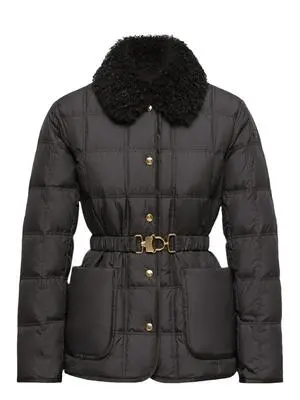 Moncler Cygnes Logo Patch Padded Jacket - Black