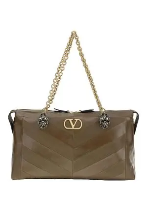 Valentino Garavani Logo Shoulder Bag - Brown