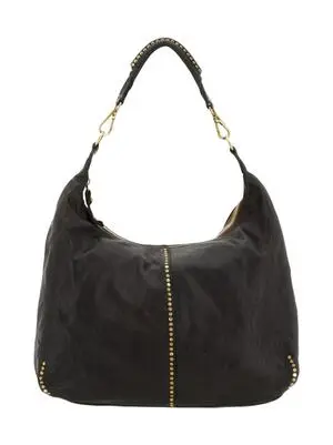 CAMPOMAGGI Studded Leather Shoulder Bag - Brown