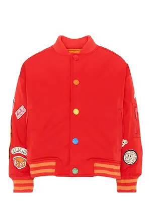 Kenzo Graphic Print Bomber Jacket - Red