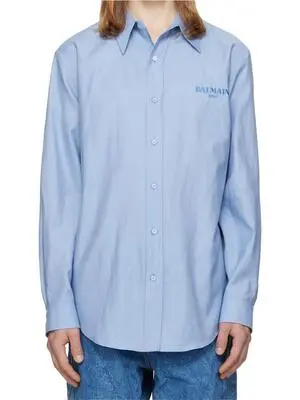 Balmain Long-sleeved Shirt - Blue