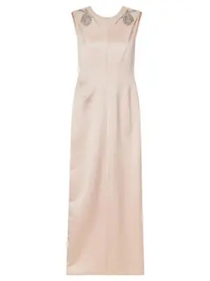 Erdem Embroidered Satin Gown - Pink