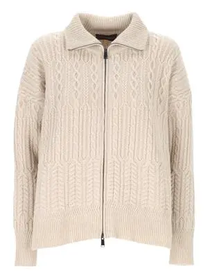 LORENA ANTONIAZZI Lorena Antoniazzi Long Sleeve Zip-Up Cardigan