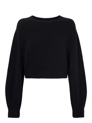 KHAITE Khaite Masie Wool And Cashmere-Blend Cropped Sweater