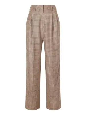 BLAZÉ MILANO Fox Checked Wool Pants - No