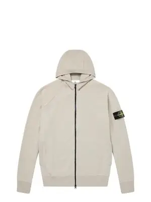 Stone Island STONE ISLAND Wool-Blend Zip-Up Hoodie Neutrals