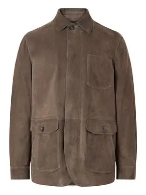 Brioni Suede Jacket - Brown