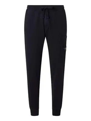 Stone Island Straight-leg Cotton-fleece Sweatpants - Black