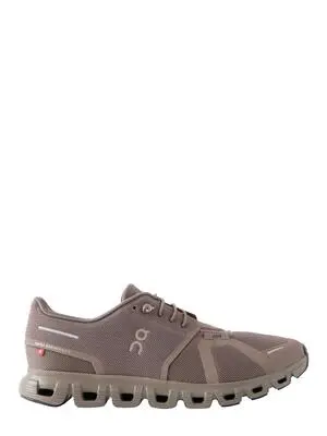 On 6 Rubber-trimmed Mesh Lace-up Sneakers - Brown