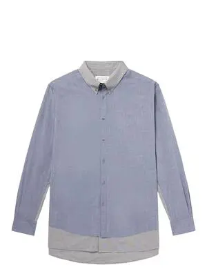 MAISON MARGIELA Double Checked Cotton-poplin Shirt - Blue