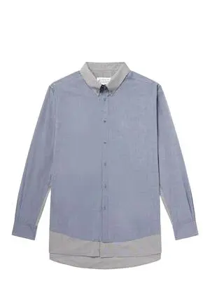MAISON MARGIELA Double Checked Cotton-poplin Shirt - Blue