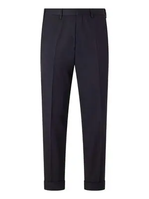 Dries Van Noten Philip Straight-leg Cotton And Wool-blend Twill Trousers - Black