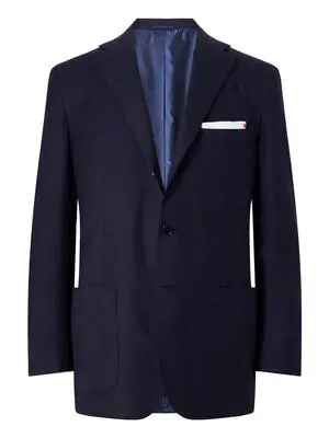 Kiton Virgin Wool Suit Jacket - Blue