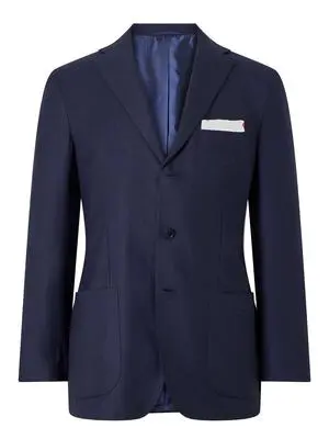 Kiton Virgin Wool Suit Jacket - Navy